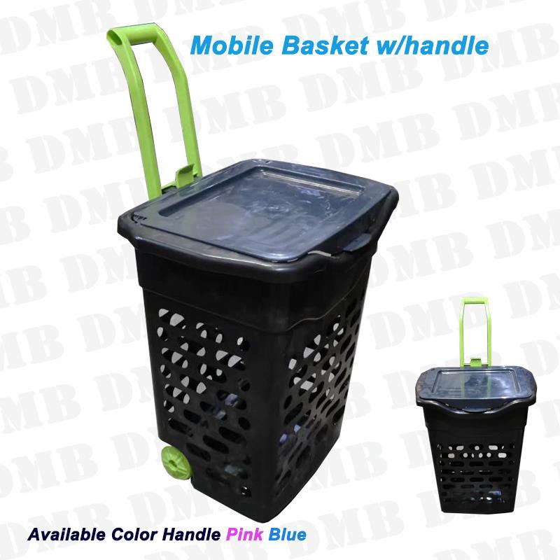 Uniglobal Mobile Basket W/ handle and wheels BLACK (UW1999BK) | Shopee ...
