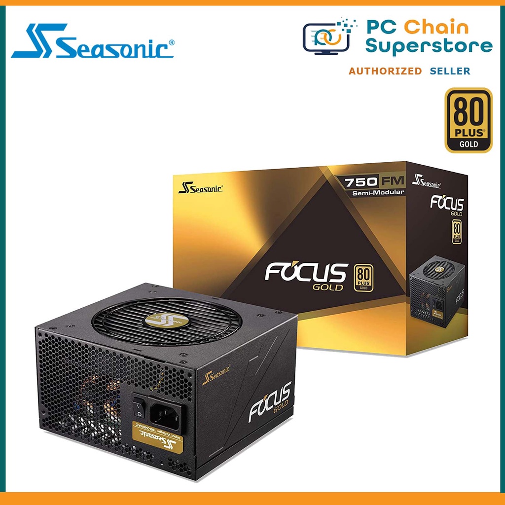 Seasonic Focus GM-750 750W 80+ Gold Semi Modular with Silent Fan Control Power Supply ( SSR ...