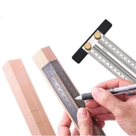 Precision Marking T-Rule Scale Ruler T-Type Hole Stainless Scribing ...