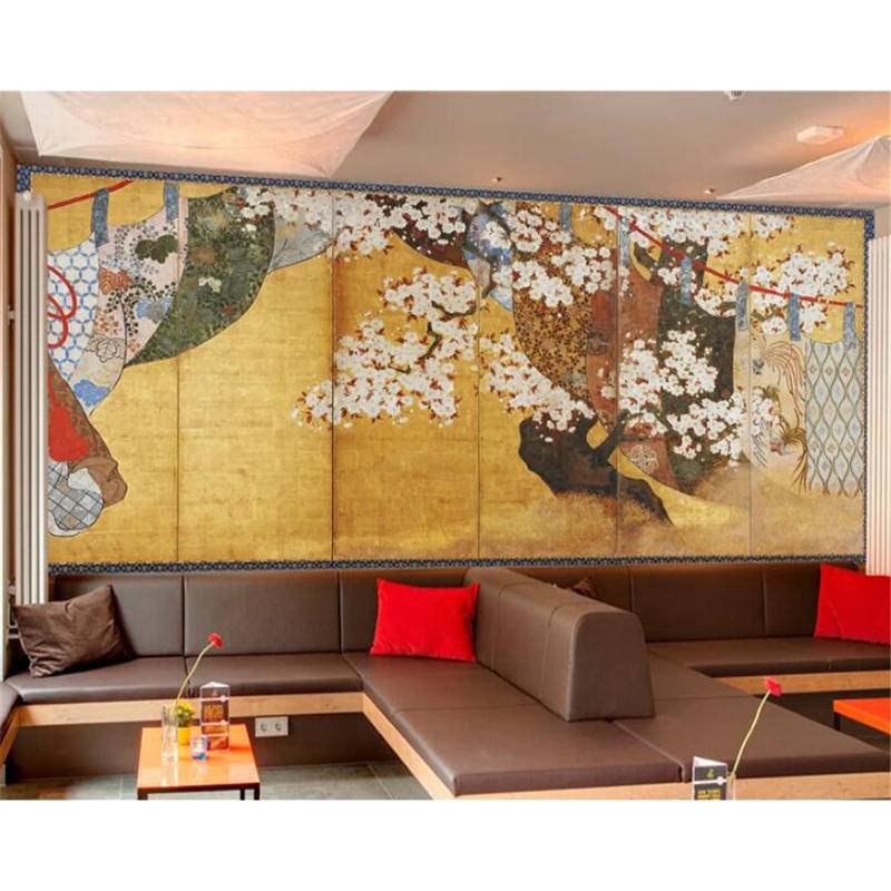 Custom Wallpaper 3d Mural Japanese Style Ukiyo-e Cherry Blossom Hand ...
