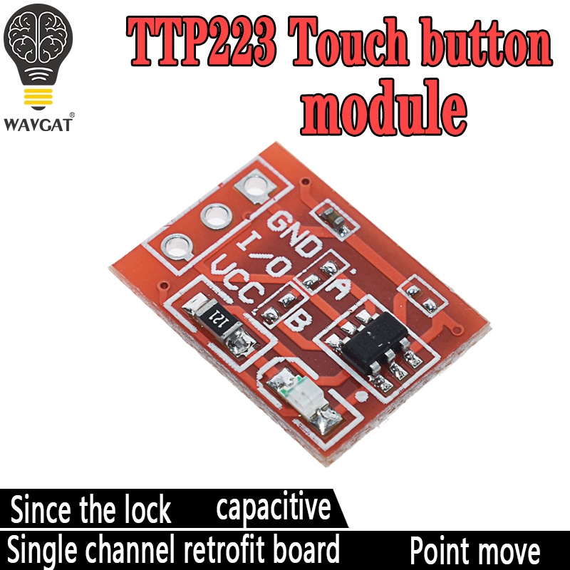 10PCS TTP223 Touch Key Switch Module Touching Button Self-Locking/No-Locking Capacitive Switches ...
