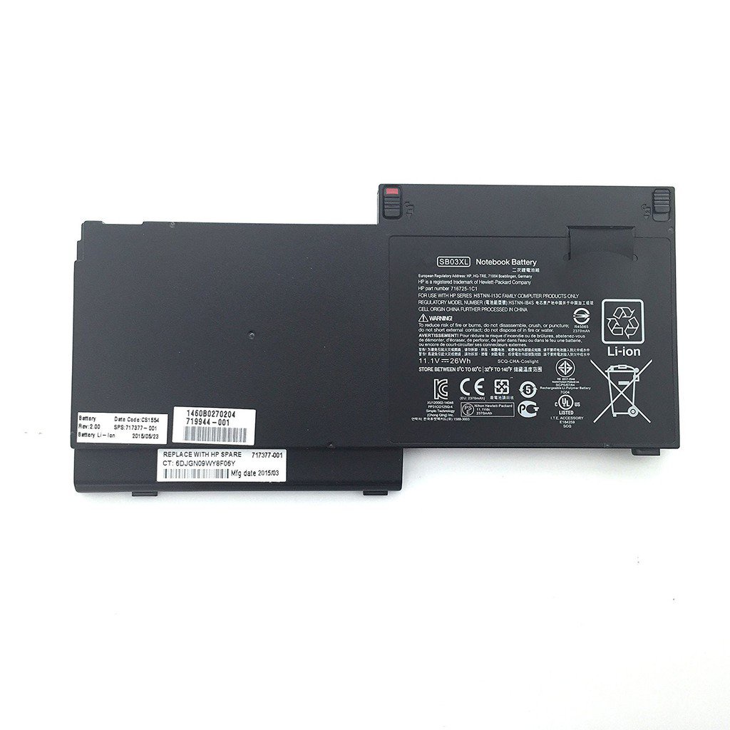 SB03XL Battery For Hp Elitebook 820 G1 Notebook Pc SB03XL | Shopee ...