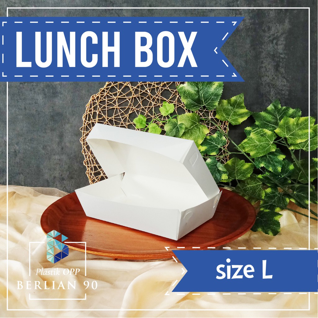PUTIH Paper Lunch Box Size L Contents 50 Sheets/Paper Lunch Box/Paper ...