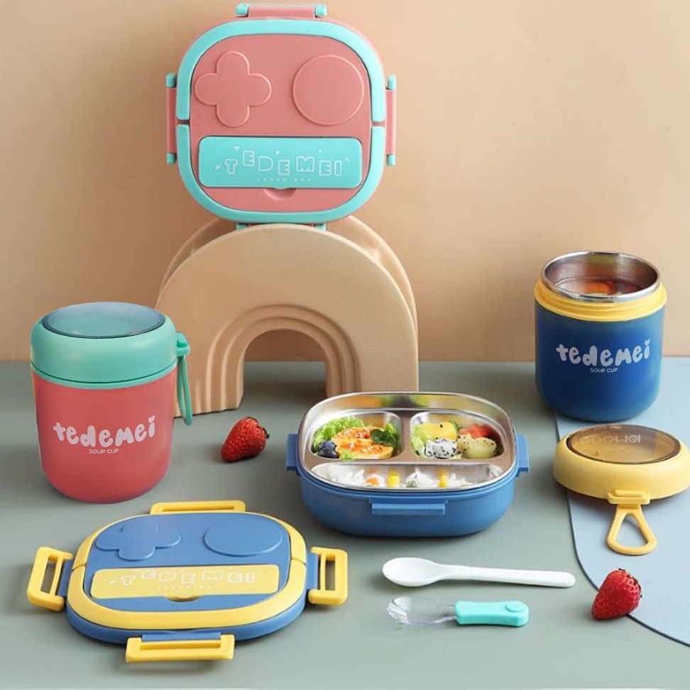 Tedemei lunchbox bento stainless Children's Lunch Box 550ml TDM6122 ...