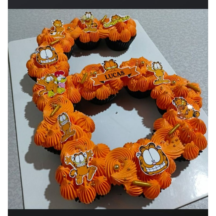 personalized mini number cake toppers garfield themed | Shopee Philippines