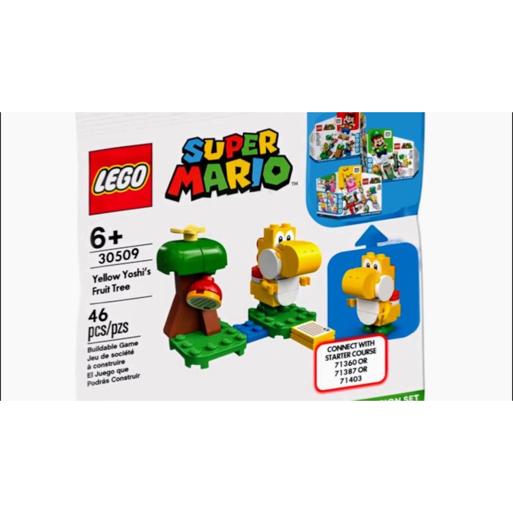 LEGO 30509 Super Mario Yellow Yoshi's Fruit Tree Polybag Bagged DIY ...