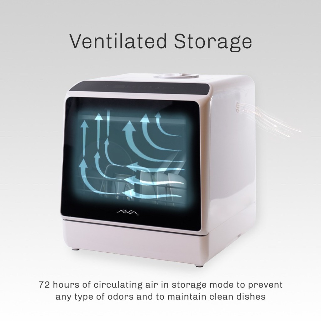 AVA Mini Dishwasher Machine Automatic w/ Extra DRY Function Countertop ...