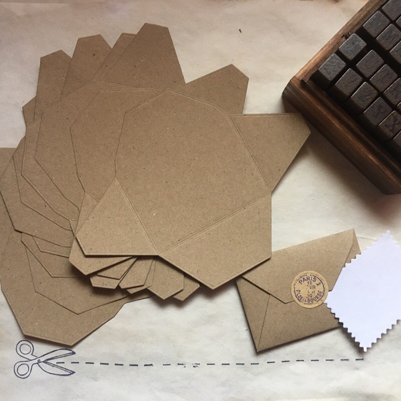 10 pcs BARONIAL Mini envelopes (fold-it-yourself) for scrapbooking ...