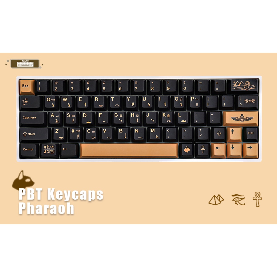 GMK Pharaoh PBT Keycap 130 Keys Cherry Profile DYE-SUB GMK Personalized ...
