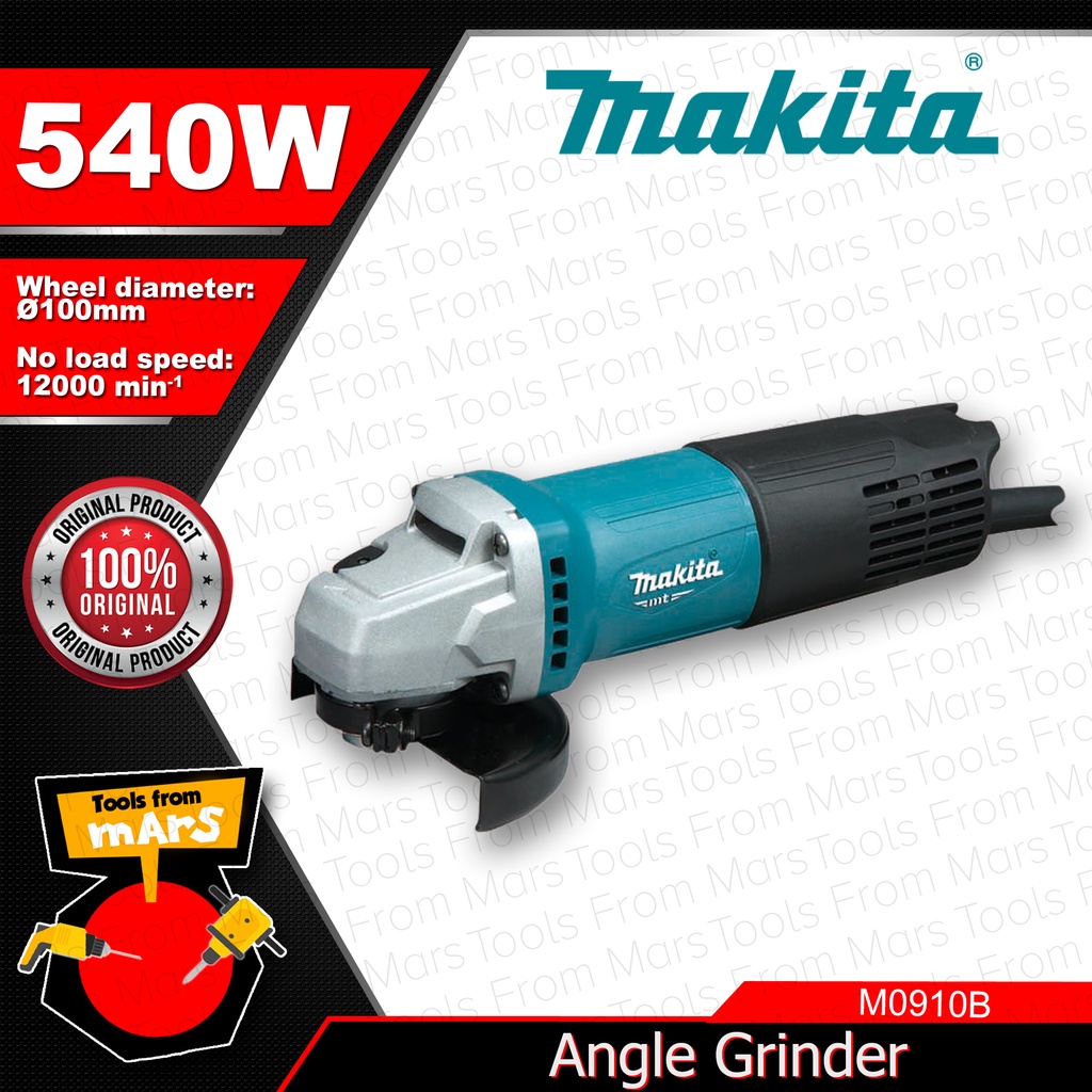 MAKITA Original Angle Grinder 4" with Safety Toggle Back Switch 540W ...