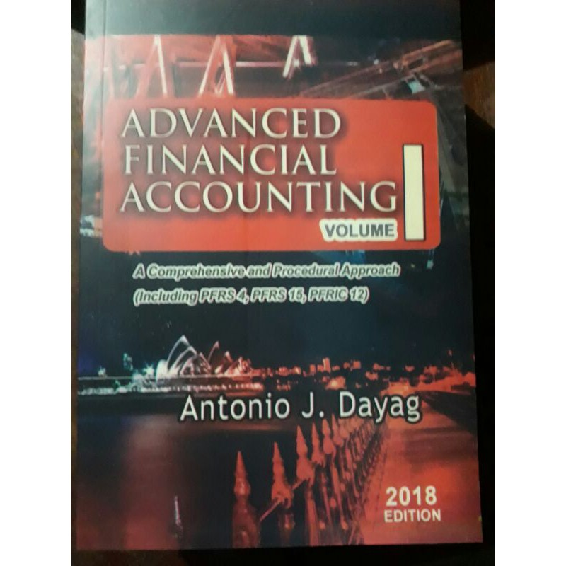 Advanced Financial Accounting Vol.1 by Antonio Dayag | Shopee Philippines