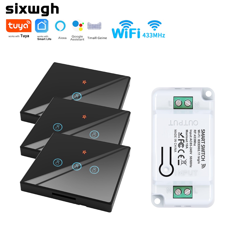 Tuya WIfi Smart SwitchTouch Wireless switch works support Smart Life ...