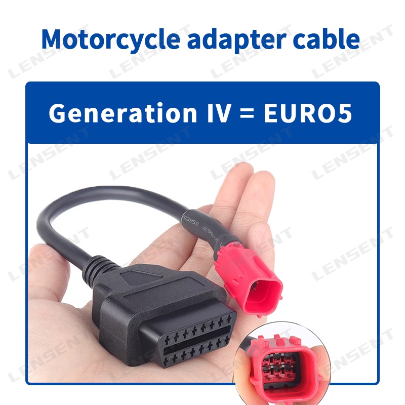 Lensent OBD motorcycle diagnostic adapter cable DELPHI OBD2 cable 16PIN ...