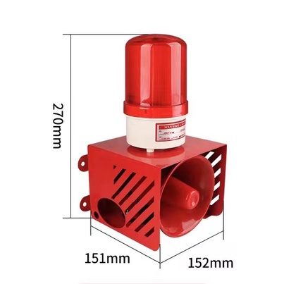 Audible and visual alarm Industrial strobe light alarm High power 120dB ...