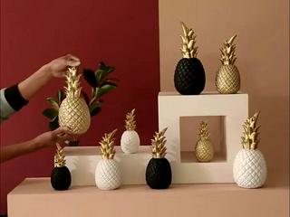 Nordic Resin Pineapple Ornament Home Living Room Decoration Creative Pineapples Crafts Desk ...