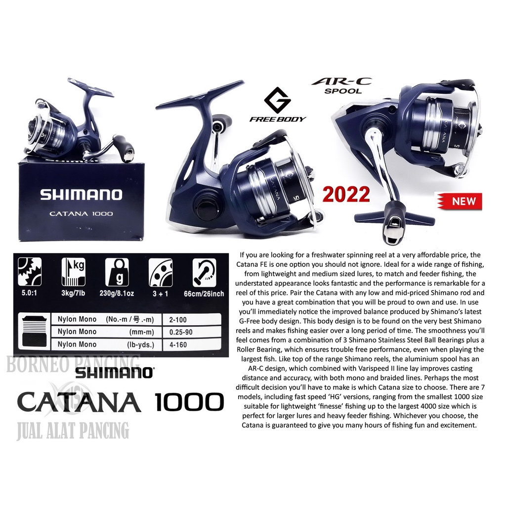 Shimano CATANA Spinning Reel (2022) | Shopee Philippines