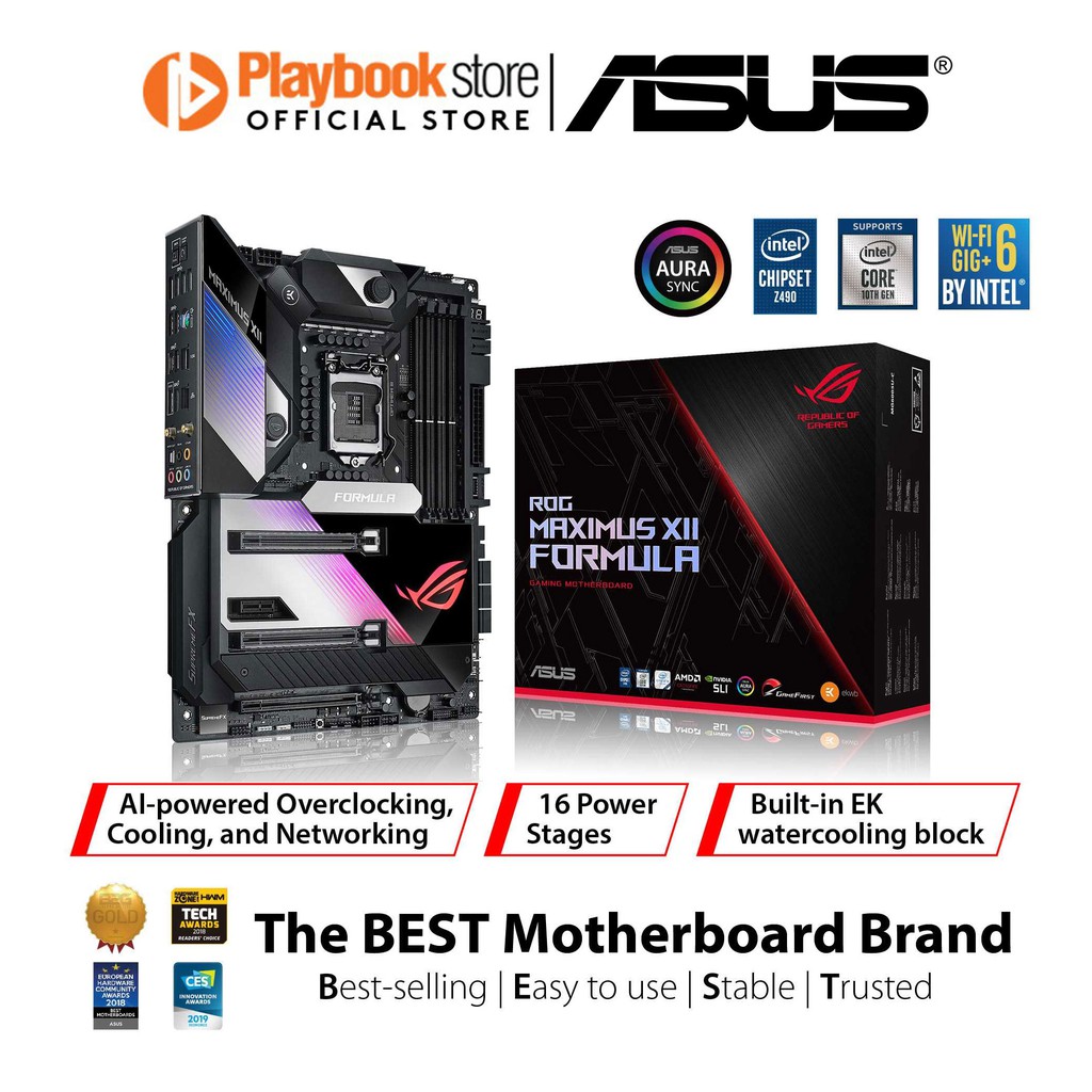 ASUS Rog Maximus Xii Formula Atx Gaming Motherboard (90Mb1370-M0Uay0 ...