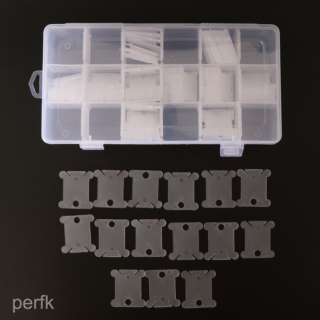 18 Slots Embroidery Floss Boxes Storage With 120pcs Floss Bobbins For ...