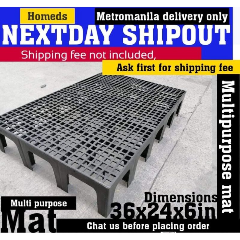 2pcs small black pallet elevated floor mat nationwide | Shopee Philippines