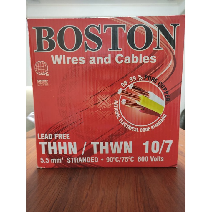 Boston THHN/THWN 10/7 5.5 mm2 Stranded Wire (Approximately 150 meters ...