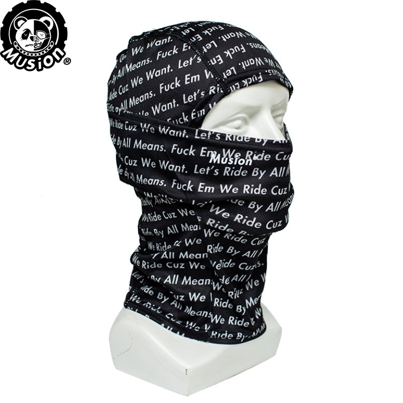 Musion Original Balaclava Tube Mask Motorcycle Fashion Print Face Mask ...