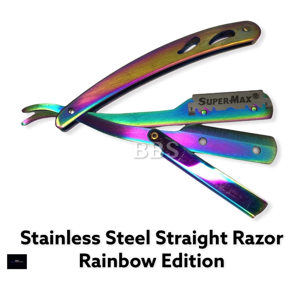 Straight Shaving Razor- LABAHA (Rainbow and Full Black) | Shopee ...