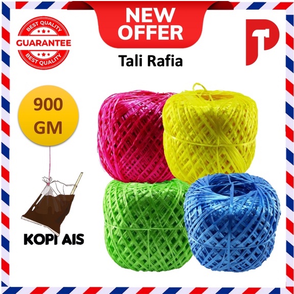 Tali Rafia 900gm+- String Raffia Plastic String Plastic Rope (Random ...