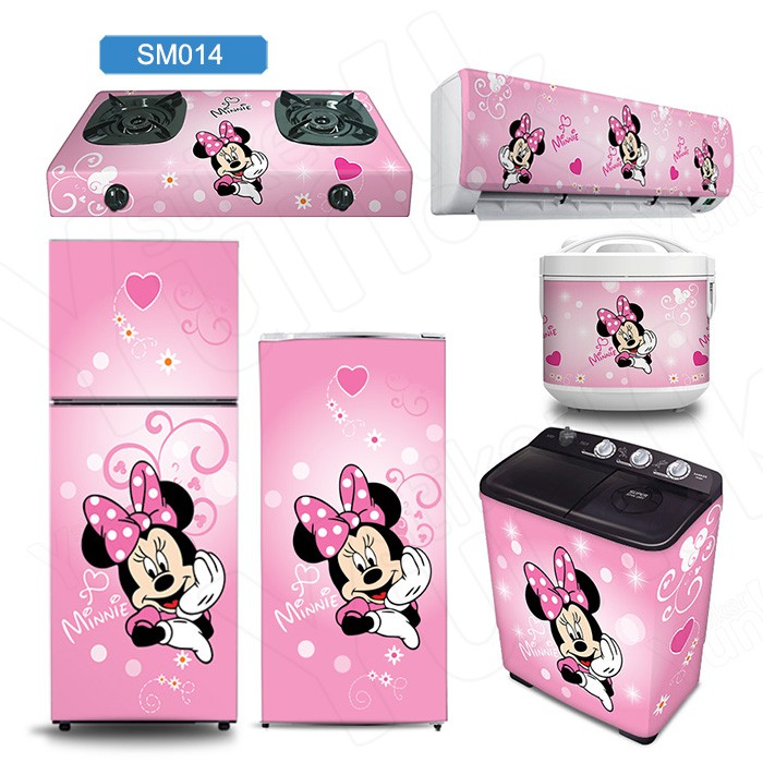 MESIN Sticker 1 & 2-door Refrigerator, Stove,, AC, Minnie Mouse Washing ...