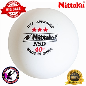 3 PCS Nittaku 3star NSD 40+ PolyBall ITTF Approved Table Tennis Tournament Balls | Shopee ...