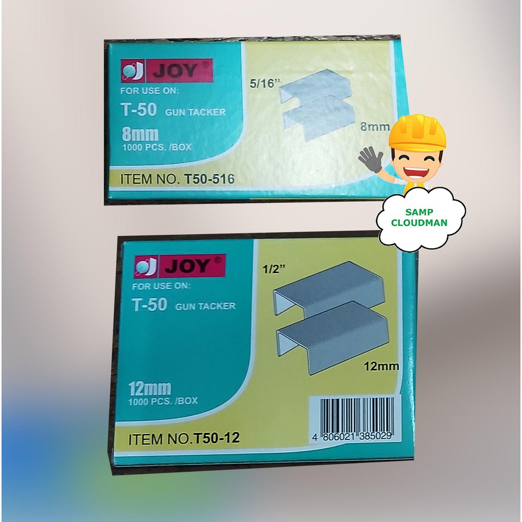 Gun Tacker Staple Wire 8mm or 12mm T-50 1/2 or 5/16 1000 Pieces Gun ...