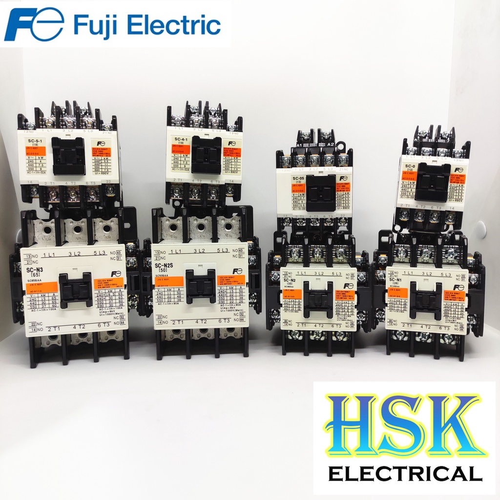 SC-0 to SC-N3 Fuji Electric AC Magnetic Contactor SC-0 SC-05 SC-4-1 SC-5-1 SC-N1 SC-N2 SC-N2S SC ...