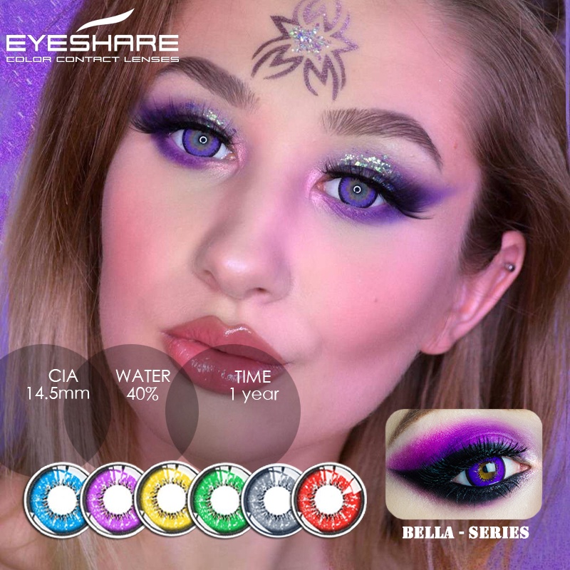 Eyeshare Green Contact Lens For Crazy Festival Color Iris Moisturizing ...