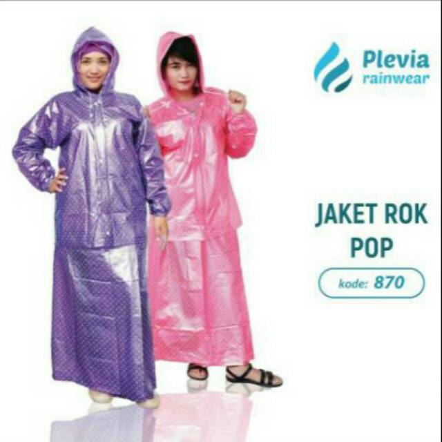Plevia 870 RAINCOAT/Skirt SET RAINCOAT/DOT RAINCOAT | Shopee Philippines