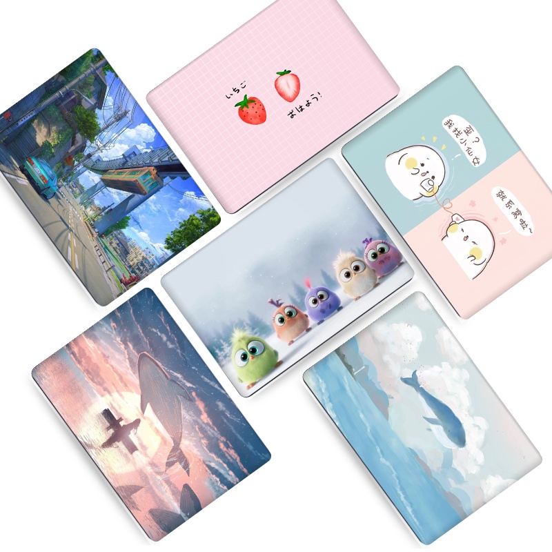 Computer Laptop Skin Cute Cartoon Vinyl 2 Sides Laptop Stickers for 11 ...