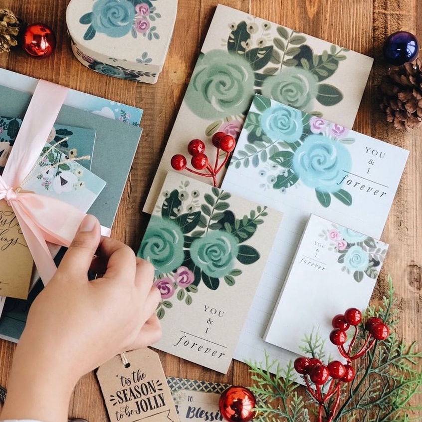 Papemelroti Floral Writing Pad | Notepad Stationery | CLEARANCE ...