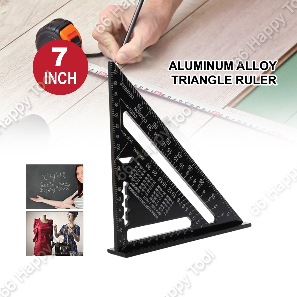 Aluminum Alloy 7inch 12inch Angle Ruler Black Protractor Framing ...