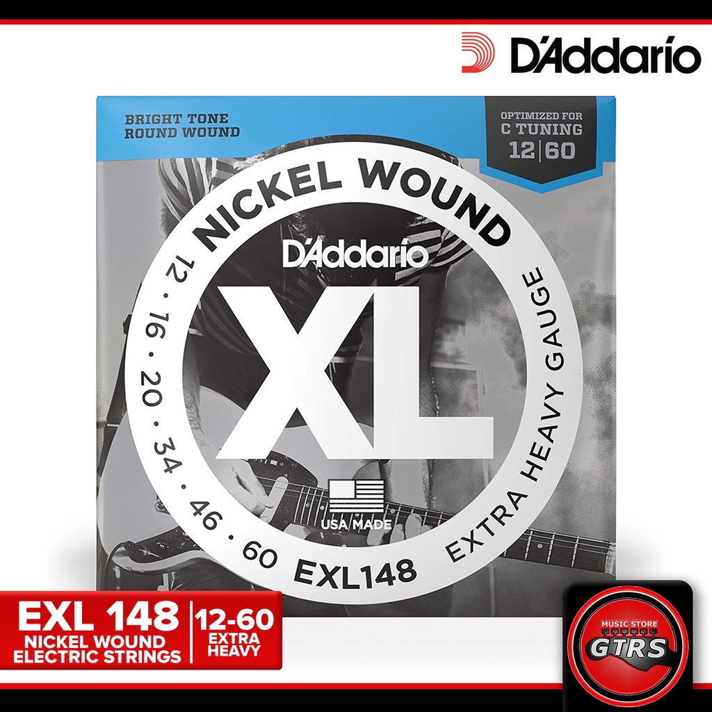 D'addario EXL 148 Electric Guitar String Set, Extra Heavy (12-60 ...