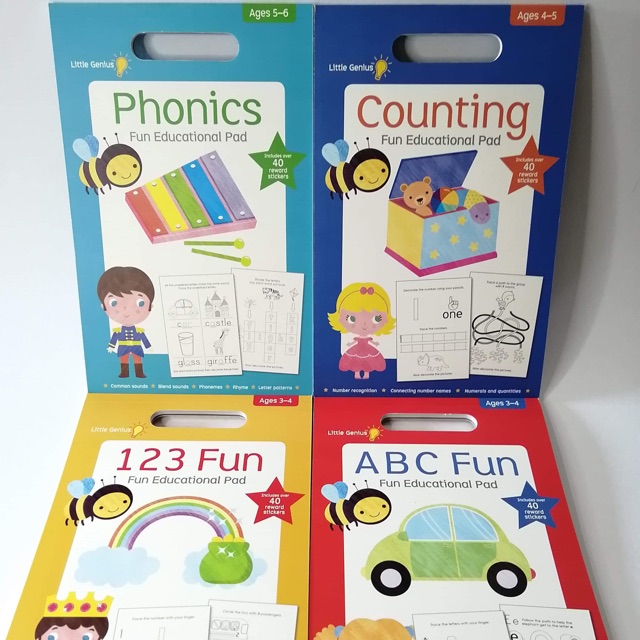 Little Genius Fun Educational Pad (123,ABC,Counting,Phonics) | Shopee ...