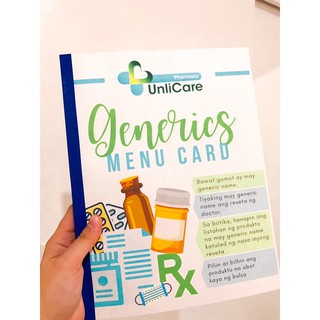 Generics Menu Card for Drugstore | Shopee Philippines