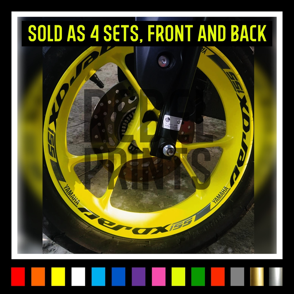 AEROX Mio 155 Yamaha Mags Sticker Decals Vinyl Set for Front and Rear ...