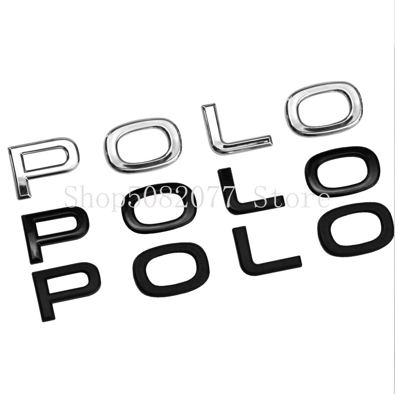 2021 New Letters Emblem Badge for VW POLO Car Refitted Middle Trunk ...