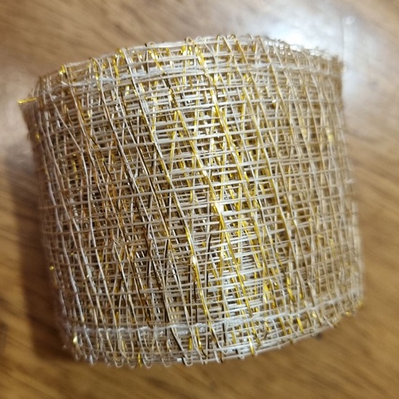 SINAMAY ABACA RIBBON BY ROLL WITH METALLIC | Shopee Philippines