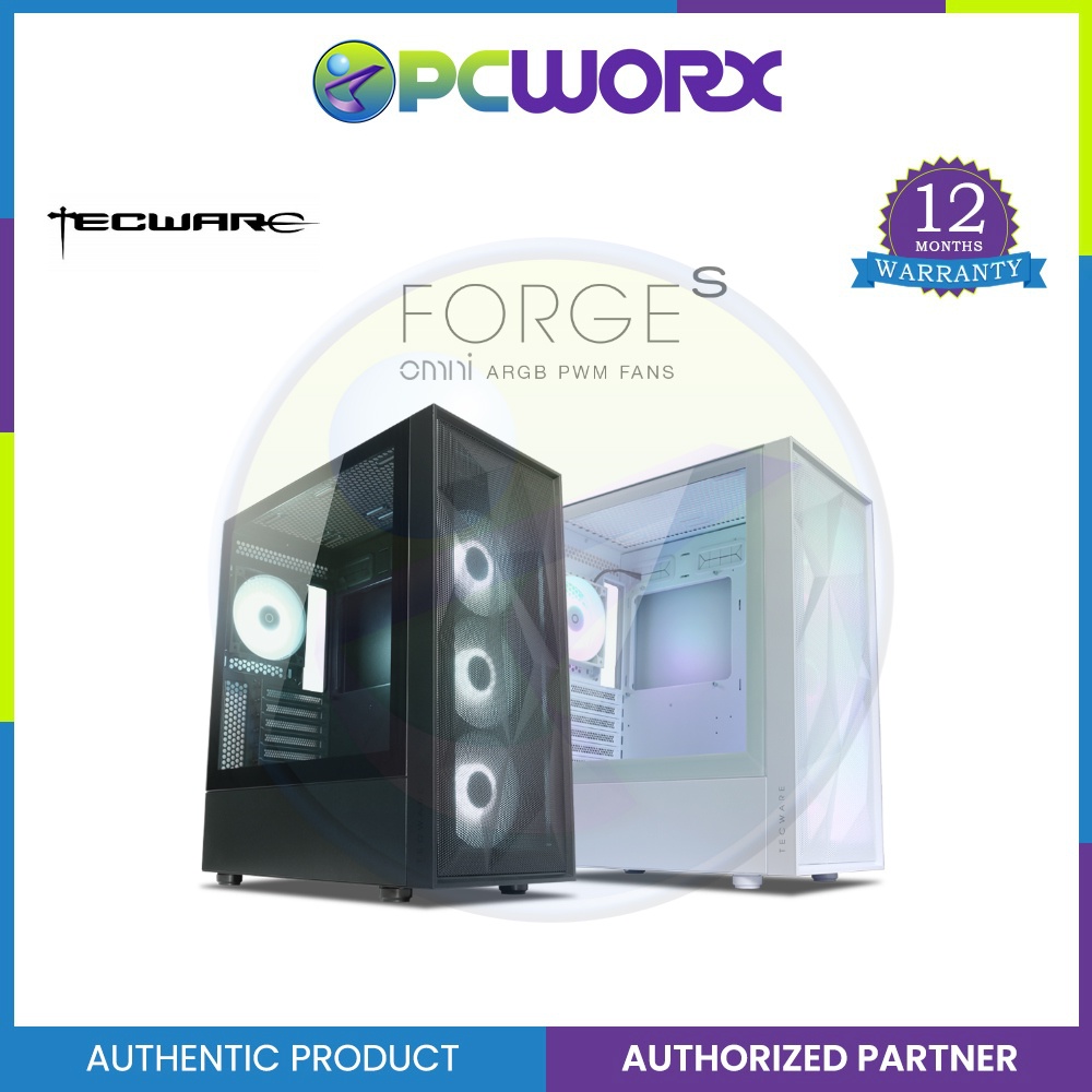 Tecware Forge S Omni Argb Atx Tg Gaming Case (Free 4x 120mm Fans ...