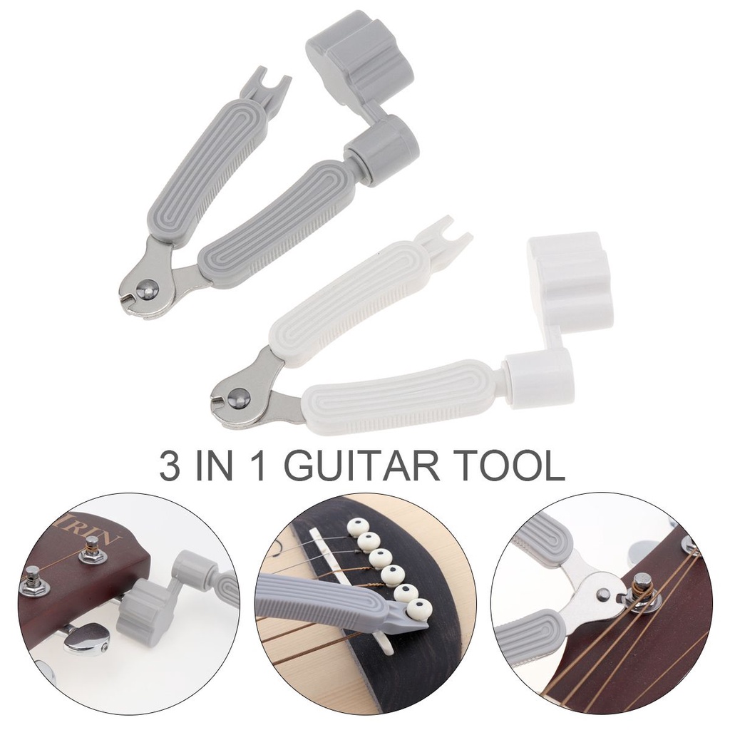 3 IN 1 Multifunctional Guitar Tool Guitar String Cutter +Pin Puller ...