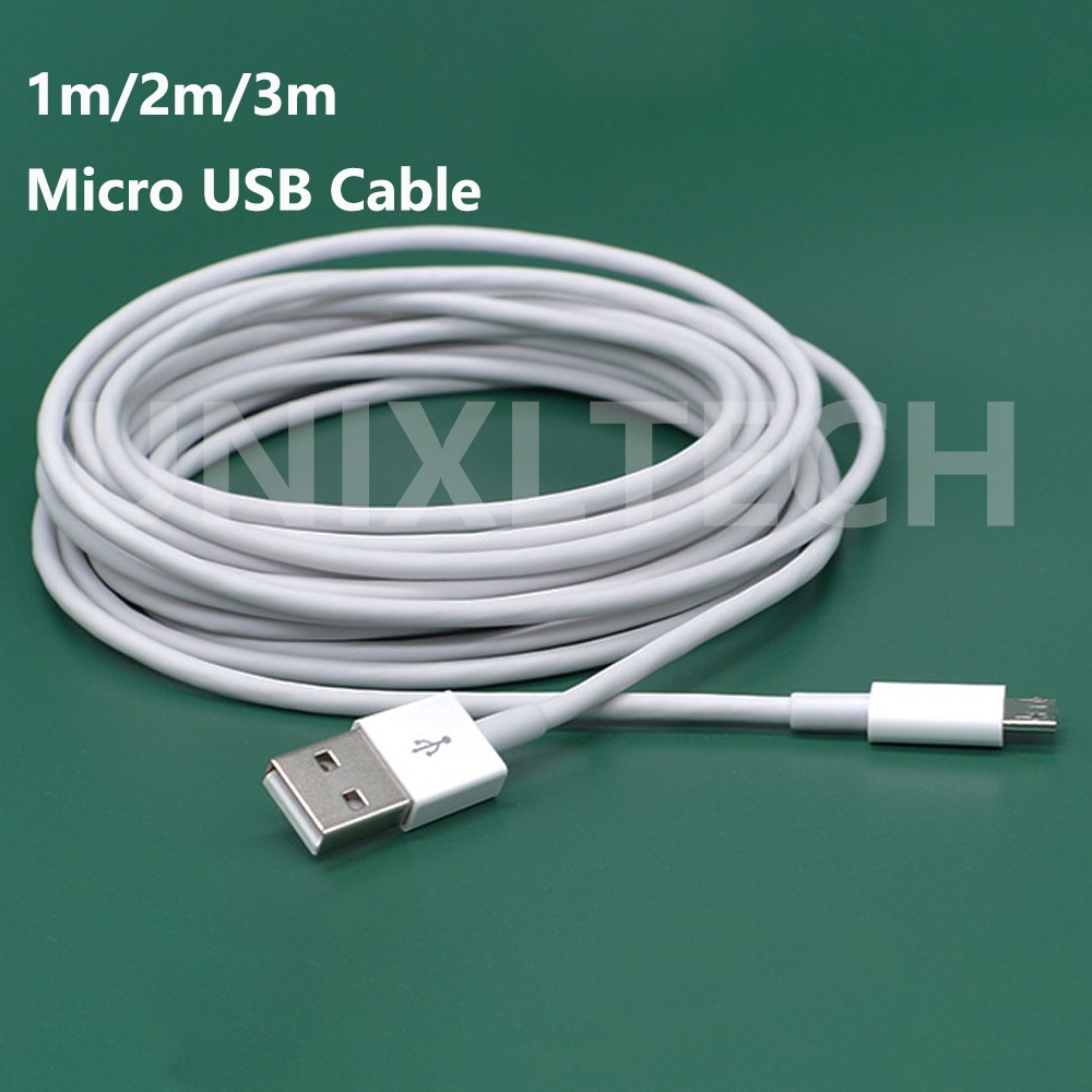 3M Long Micro USB Charger Cord Data Cable Fast Charging for Andorid ...