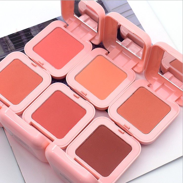 6 Colors Natural Blush Baked Cheek Face Blusher Texture Matte Face Base ...