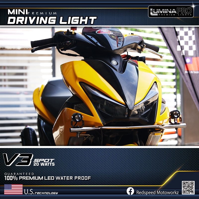 LUMINA PRO MINI DRIVING LIGHT V3 (White/Yellow) | Shopee Philippines