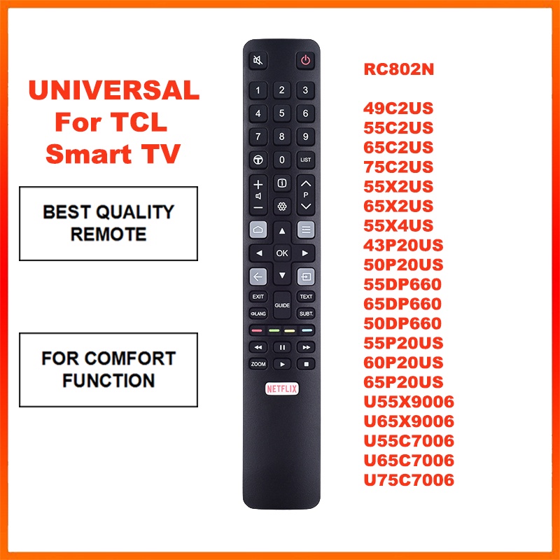 Original Remote Control RC802N For RCA TCL Smart TV 06-IRPT45-BRC802N ...