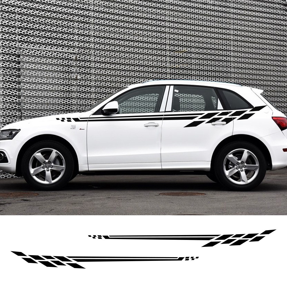 2pcs/lot 310cmx30cm Car side Stripes Stickers Vinyl Film Auto ...