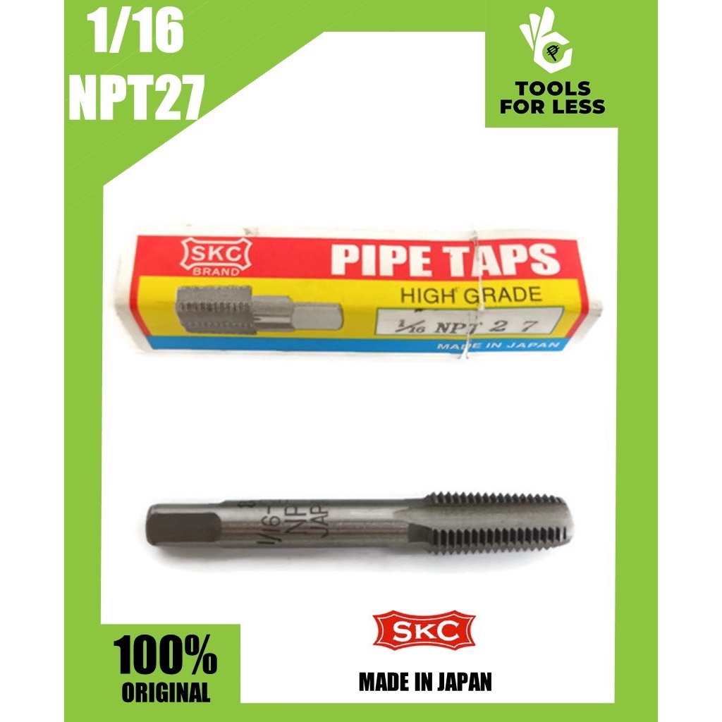 SKC Pipe Tap 1/16" NPT27 Made in Japan | Shopee Philippines